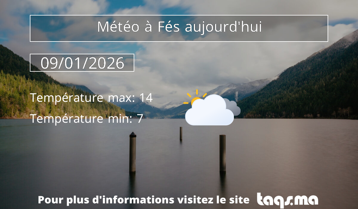 Météo à Fés pour 16 jours | Taqs.ma